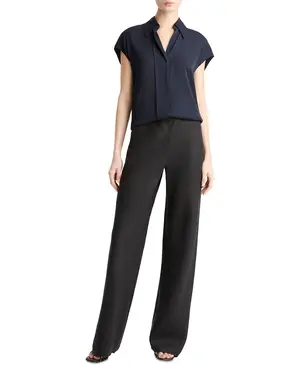 Vince Collette Linen Bias Pants - Black