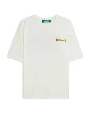BARROW Skull Bead Graphic T-shirt - Coconut