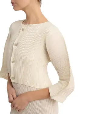 Issey Miyake Rib Pleats Cardigan