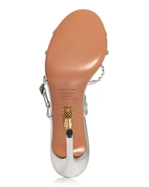 AQUAZZURA Love Struck Strappy High Heel Sandals - Silver