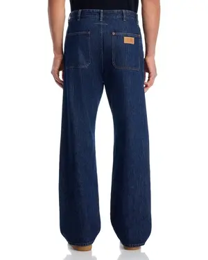 MAISON MARGIELA Rip Panel Straight Fit Jeans - Blue