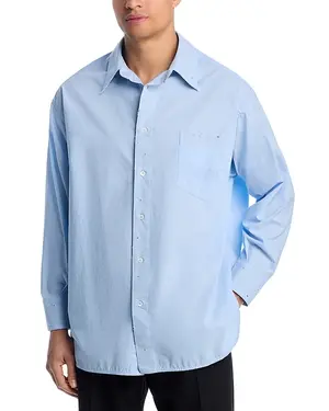 MAISON MARGIELA Long Sleeve Pocket Shirt - Light Blue