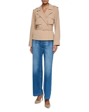 L'Agence Calida Short Windbreaker Trench Jacket