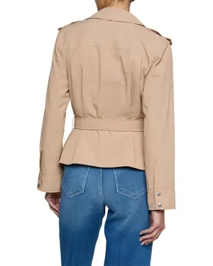 L'Agence Calida Short Windbreaker Trench Jacket