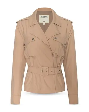 L'Agence Calida Short Windbreaker Trench Jacket