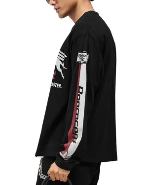 REPRESENT Mesh Pegasus Long Sleeve T Shirt - Jet Black