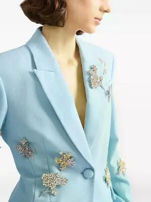 Erdem Floral Embellished Single-breasted Blazer