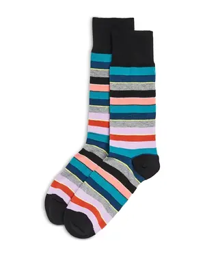 Paul Smith Stripe Crew Socks - Black