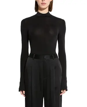 Lapointe Jersey Mock Neck Bodysuit