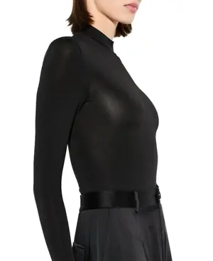 Lapointe Jersey Mock Neck Bodysuit