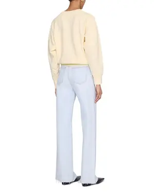 ANINE BING Harry Shrunken Sweatshirt - Yellow