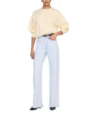 ANINE BING Harry Shrunken Sweatshirt - Yellow