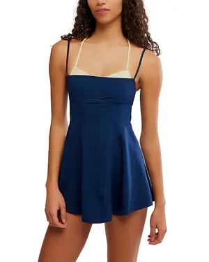 Free People Baseline Tennis Dress - Midnight Navy Combo