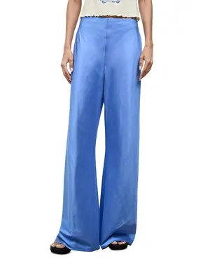 Staud Stroll Silk Pants - Coast