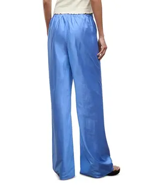 Staud Stroll Silk Pants - Coast