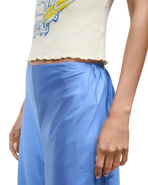 Staud Stroll Silk Pants - Coast