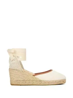 Manebí Tie-fastening Wedge Espadrilles - Neutrals
