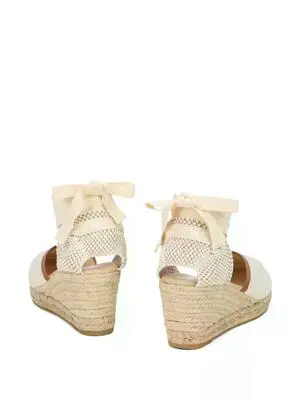Manebí Tie-fastening Wedge Espadrilles - Neutrals