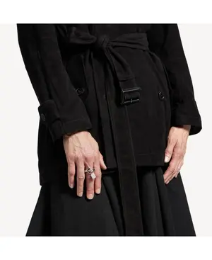 Balenciaga Saint-germain Tag Ring - Shiny Silver