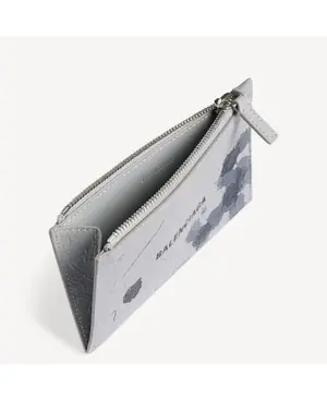 Balenciaga Cash Long Coin And Card Holder - Light Grey