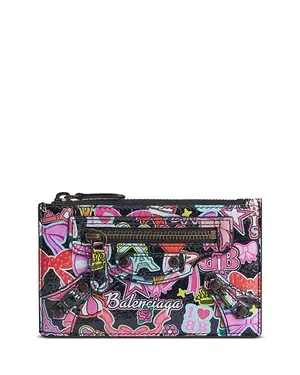 Balenciaga Le City Long Coin And Card Holder Black/multicolor