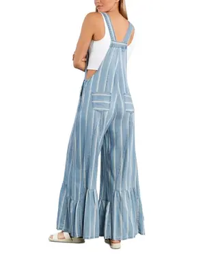 BILLY T Butterfly Overalls - Light Blue