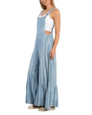 BILLY T Butterfly Overalls - Light Blue