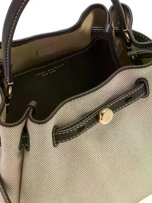 Tory Burch Romy Canvas Top-handle Bucket Bag - Neutrals