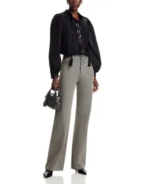 Kobi Halperin Harper Sequinned Embroidered Blouse