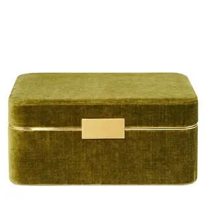Aerin Beauvais Velvet Jewelry Box - Moss