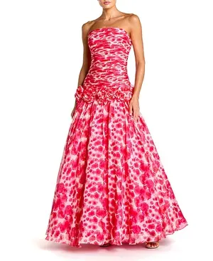 Strapless Drop-Waist Evening Dresses