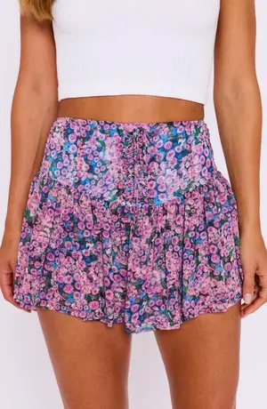 VICI Floral Print Mini Skirt