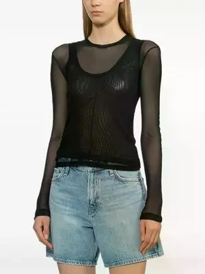Helmut Lang Layered See-through Top