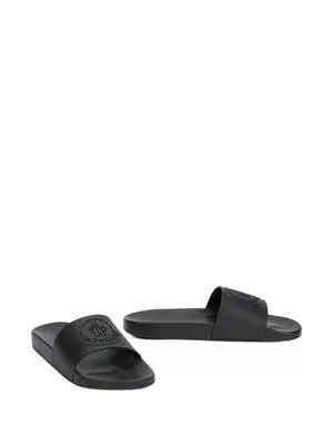 Moncler Basile Logo-embossed Slides - Black