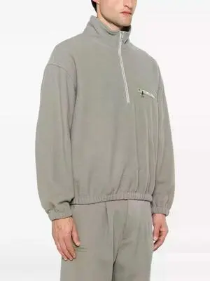 RIER Virgin Wool Half-zip Sweatshirt - Grey