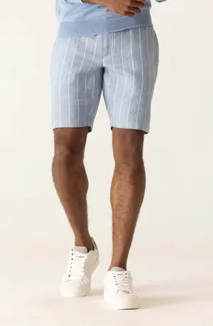 DEKE Oasis 8.5-inch Linen Blend Bermuda Shorts - Chambray
