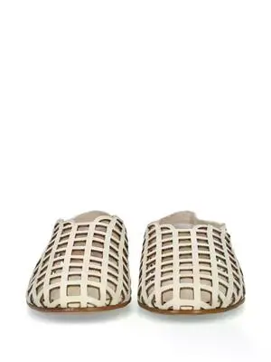 GIABORGHINI Leather Ballet Flats - Neutrals