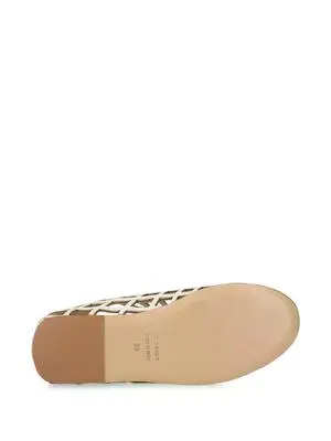 GIABORGHINI Leather Ballet Flats - Neutrals