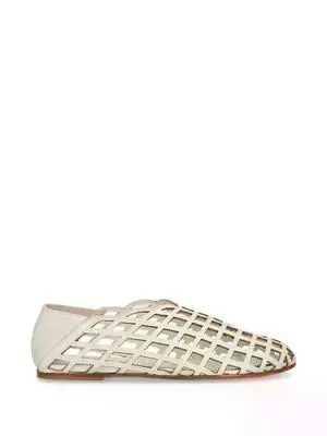 GIABORGHINI Leather Ballet Flats - Neutrals