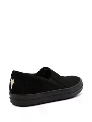 Rick Owens Star-motif Slip-on Sneakers - Black