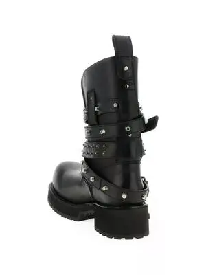 Balenciaga Venom City Leather Biker Boots
