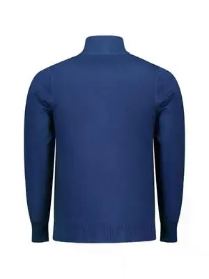 COVERI MOVING Zip-neck Fine-knit Sweater