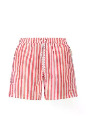 NORTH SAILS Striped Drawstring Swim Shorts - Red