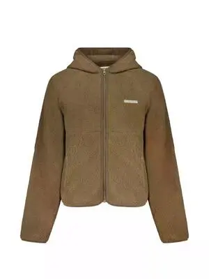 Guess Fleece Zip-up Hoodie - Brown
