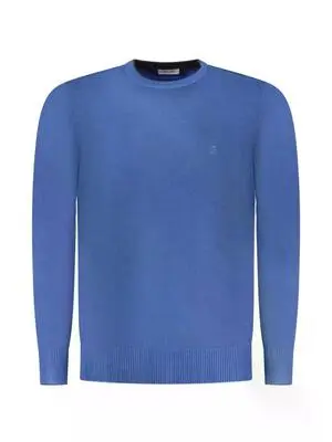COVERI MOVING Logo-embroidered Crew Neck Sweater