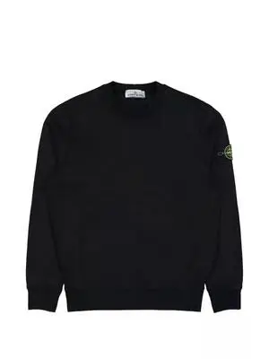 Stone Island Logo-badge Organic Cotton Sweatshirt