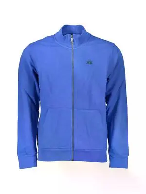 LA MARTINA Embroidered Zip-up Hoodie - Blue