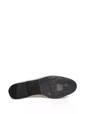 Max Mara Woven Leather-trim Loafers