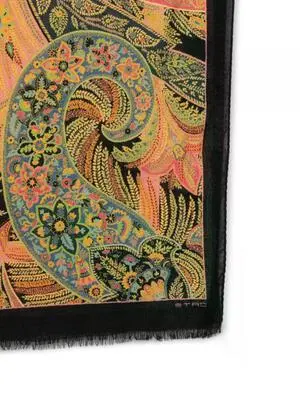 Etro Paisley-print Frayed Scarf