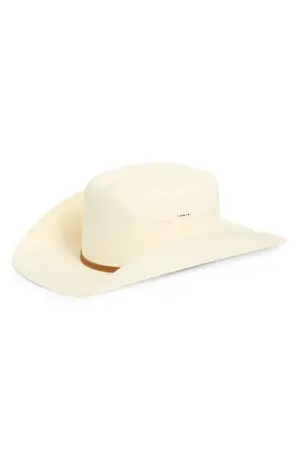 Brixton Laredo Straw Cowboy Hat - Bone